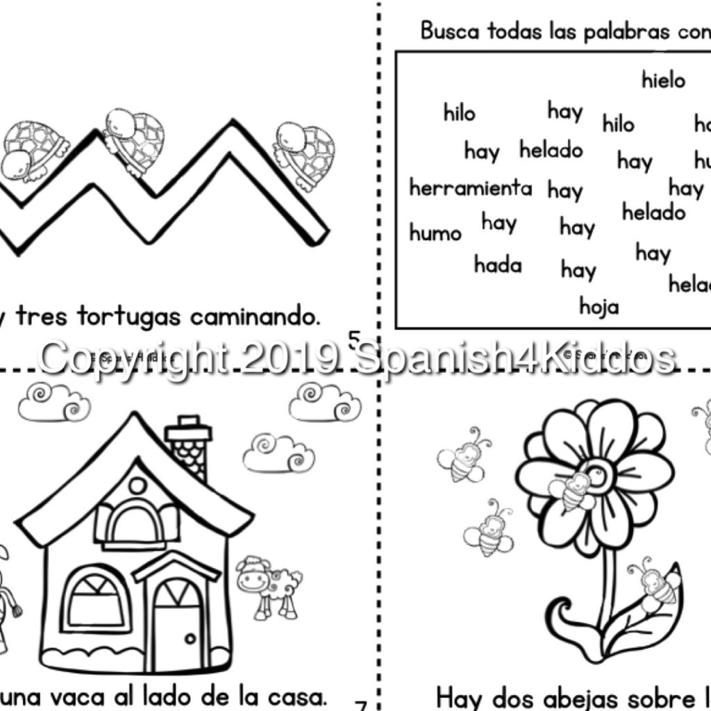 Spanish mini books - Sight word Hay • Spanish4Kiddos