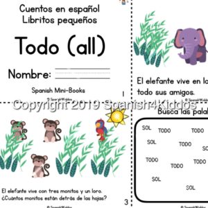 Spanish Sight Words Mini-Books Collection 1 - (Todo, Yo, Puedo, el/la ...