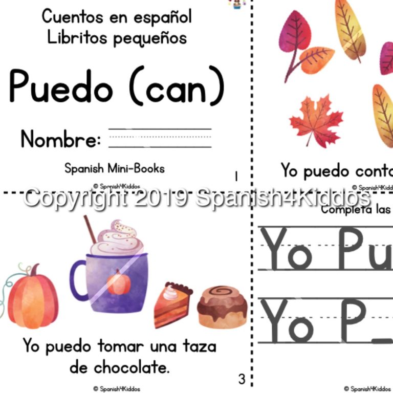 Spanish Sight Words Mini-Books Collection 1 - (Todo, Yo, Puedo, el/la ...