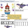 Spanish Ocean Animals Writing Printable - Last Chance • Spanish4Kiddos