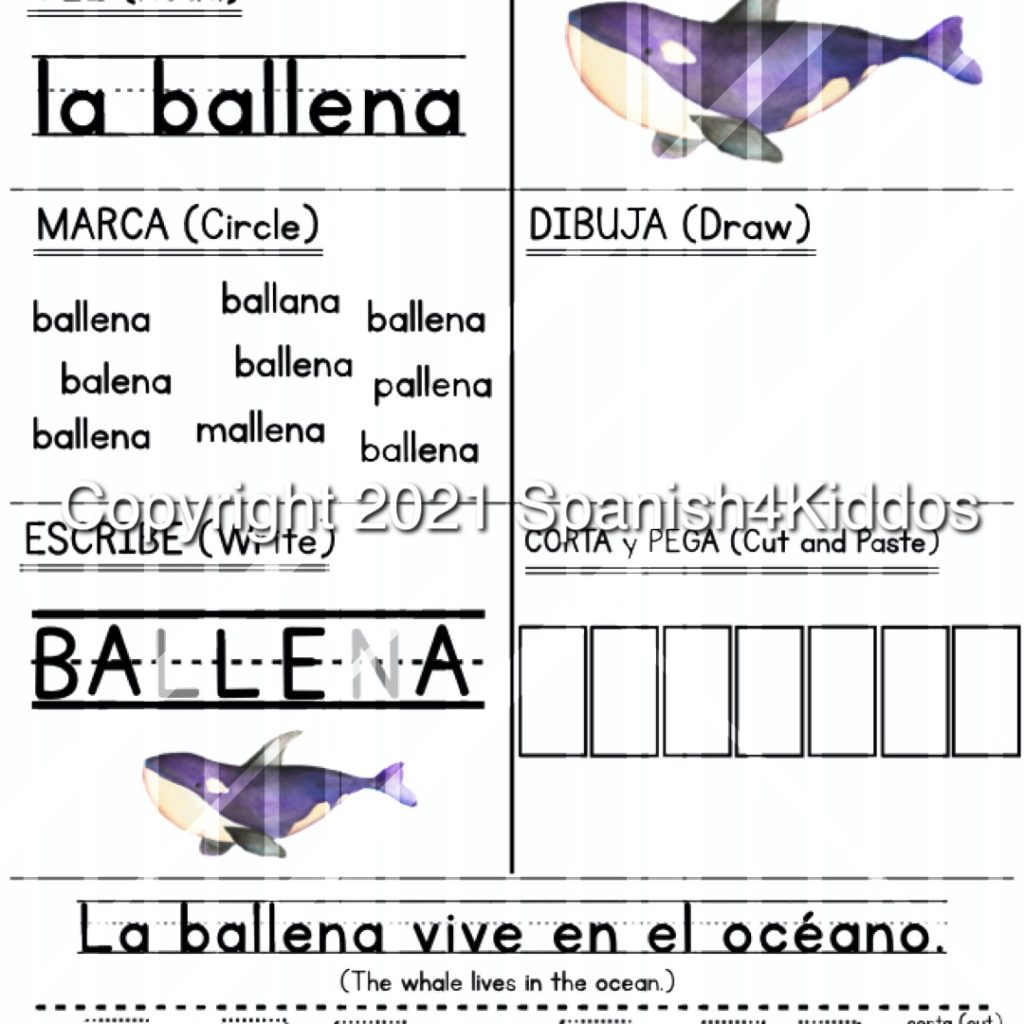 Spanish Ocean Life Collection • Spanish4Kiddos