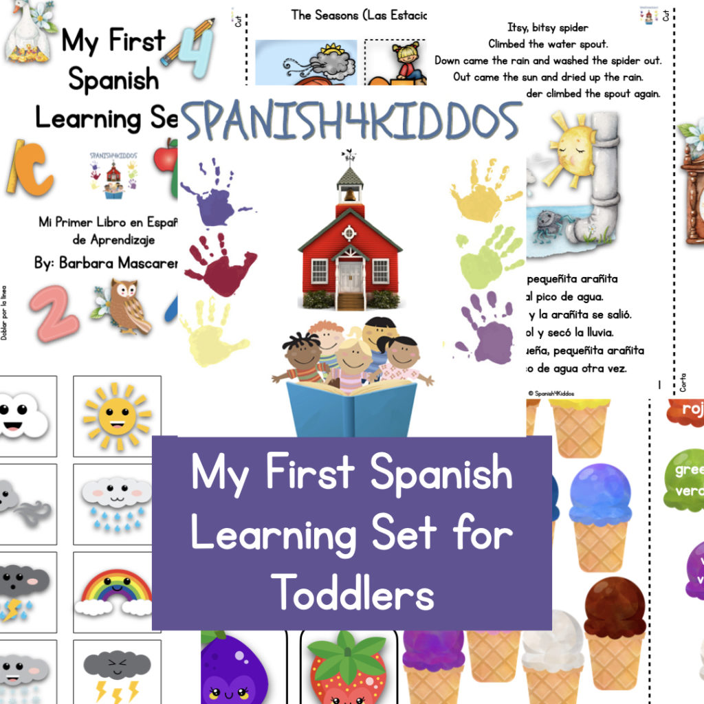 My First Spanish Learning Set for Toddlers (Bonus gift included ...